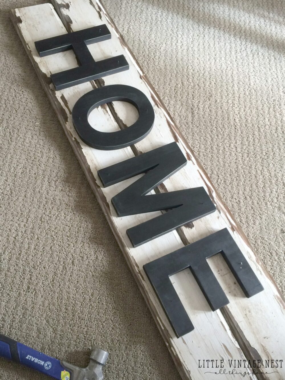 DIY Farmhouse Style Home Sign - Sarah Joy