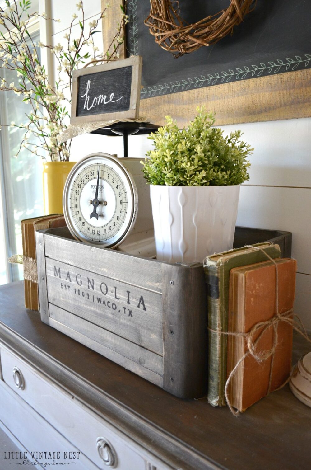 5 Ways to Style a Wooden Crate - Sarah Joy