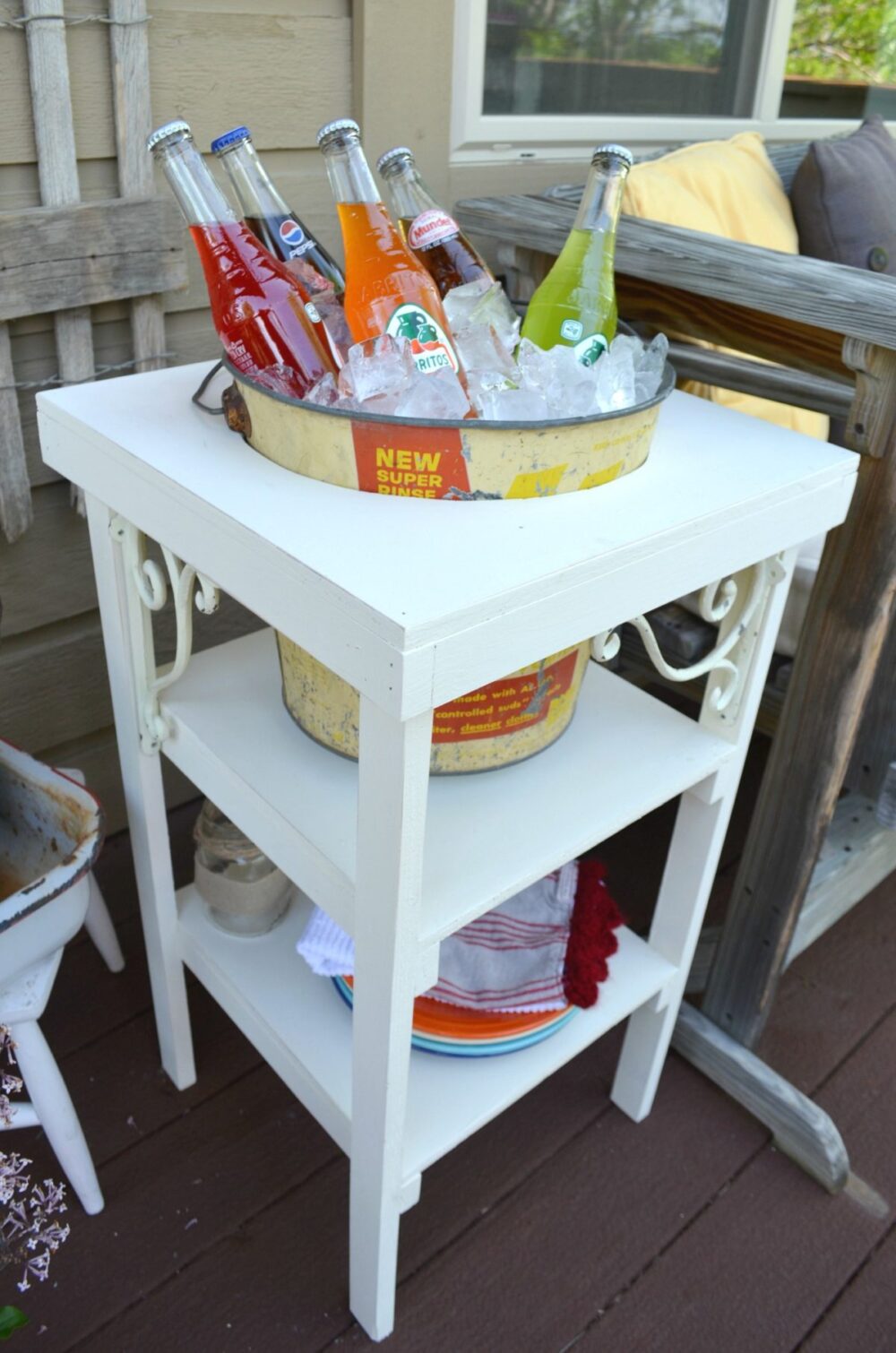 DIY Beverage Station & Summer Patio Decor - Sarah Joy