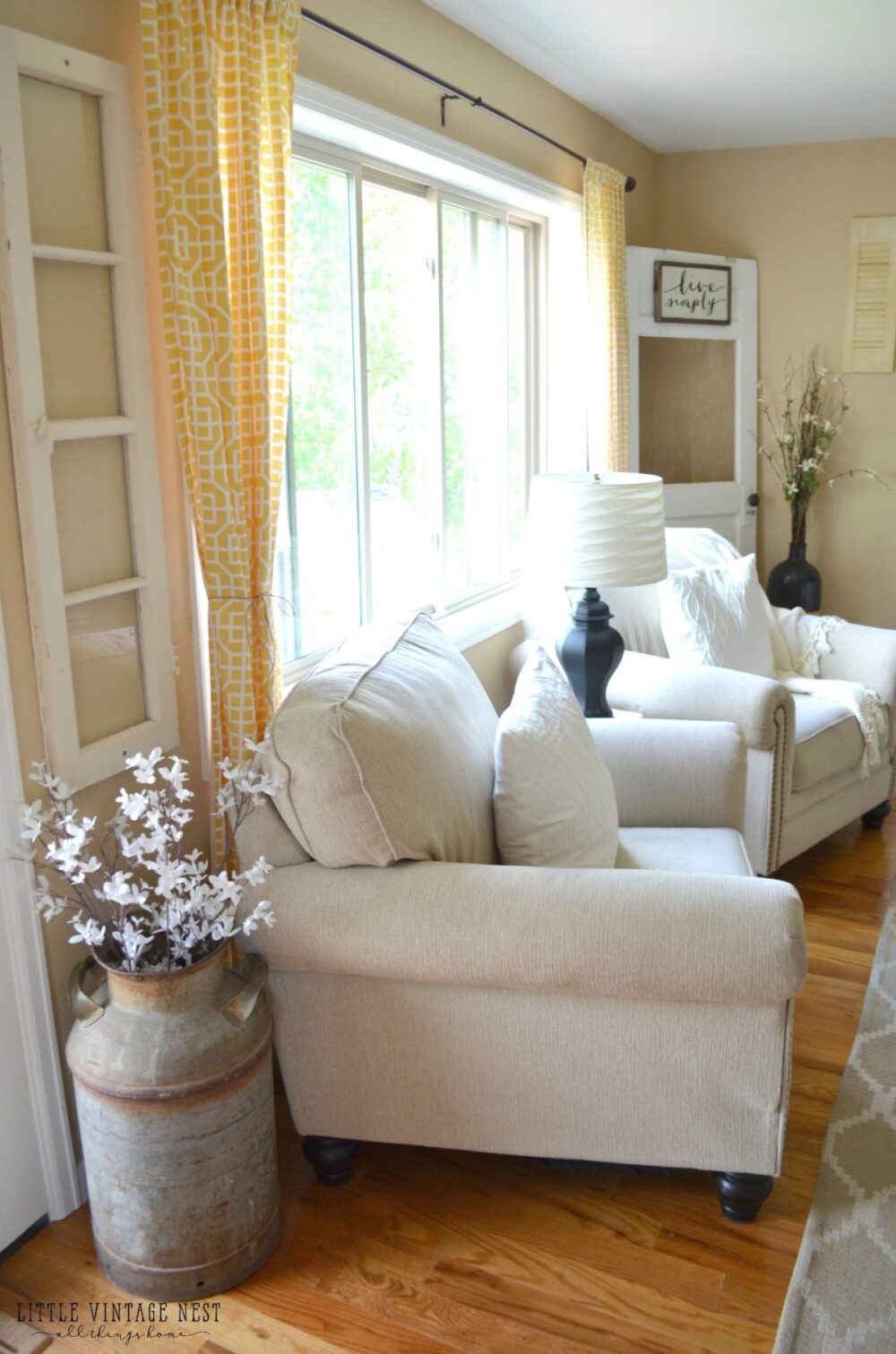 Farmhouse Living Room Summer Refresh - Sarah Joy