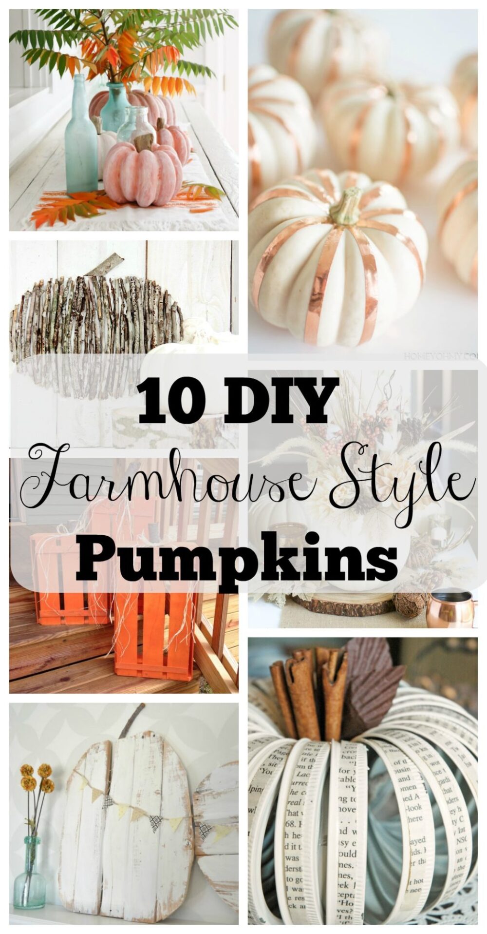10 DIY Farmhouse Style Pumpkin Ideas - Sarah Joy