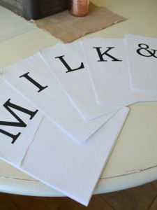 DIY Milk & Cream Sign - Sarah Joy