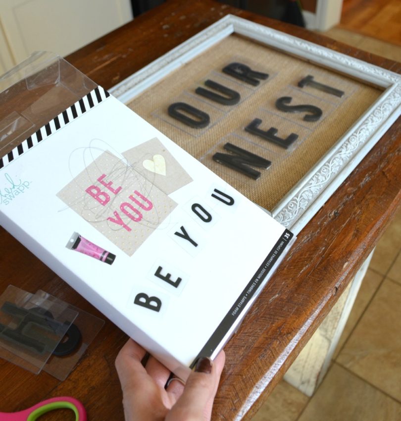 How to Make a Personalized Burlap Sign - Sarah Joy