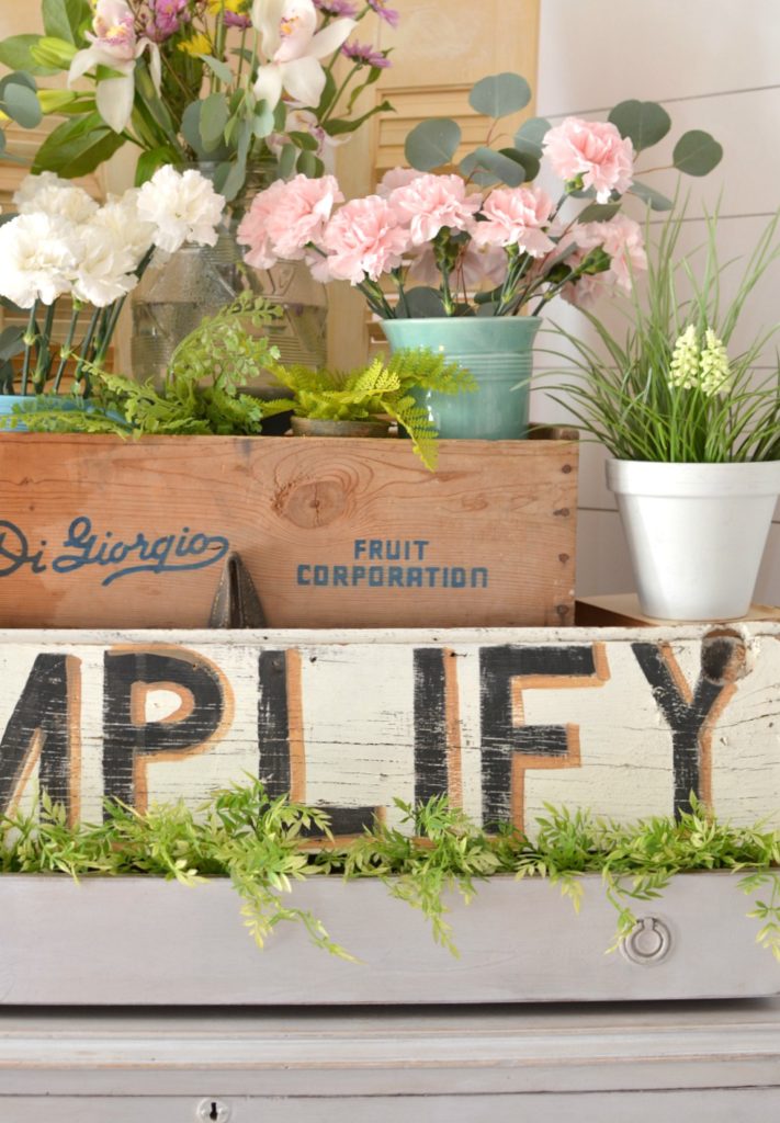 Vintage Dresser and a Pretty Spring Vignette - Sarah Joy
