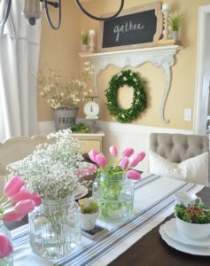 Simple Farmhouse Spring Tablescape - Sarah Joy