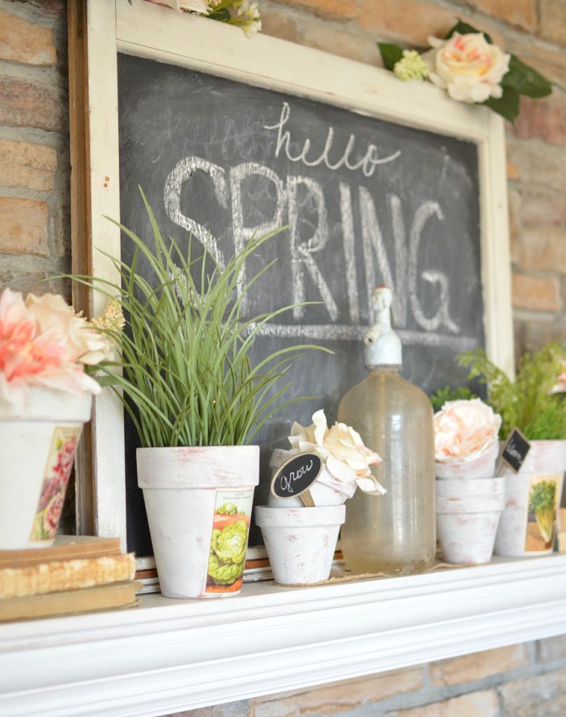 Vintage Farmhouse Spring Mantel - Sarah Joy