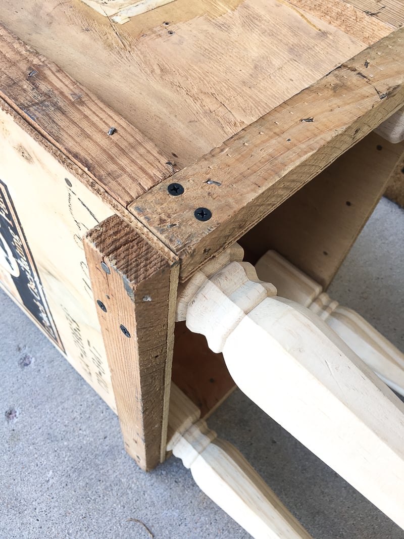 Vintage Wooden Crate Side Table - Sarah Joy