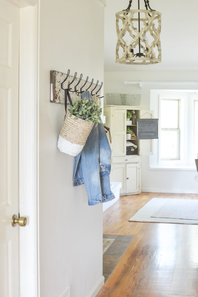 DIY Coat Rack With Vintage Tin - Sarah Joy