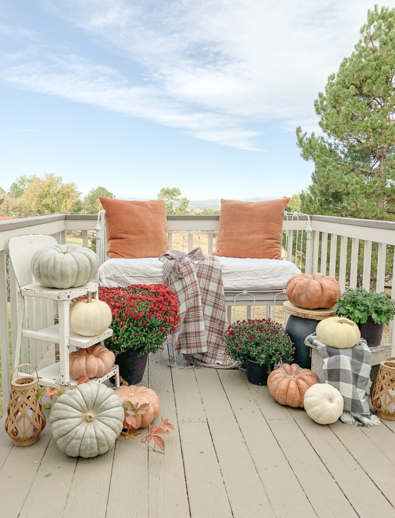 Cozy Fall Patio + 12 Fall Doormats - Sarah Joy