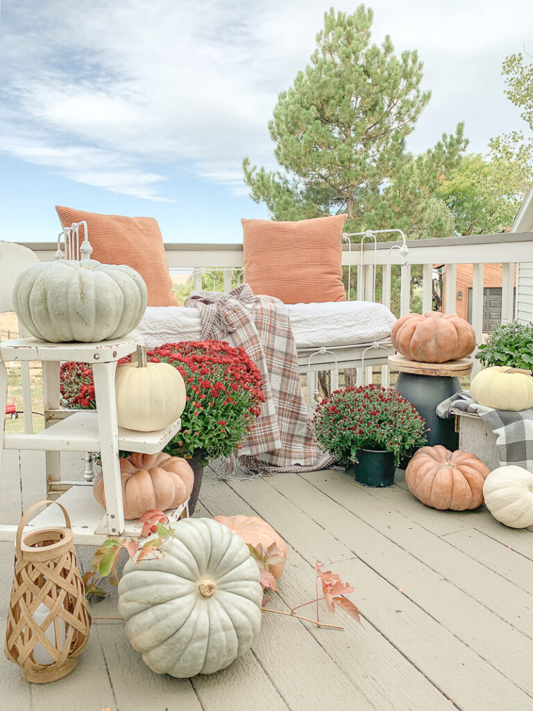 Cozy Fall Patio + 12 Fall Doormats - Sarah Joy