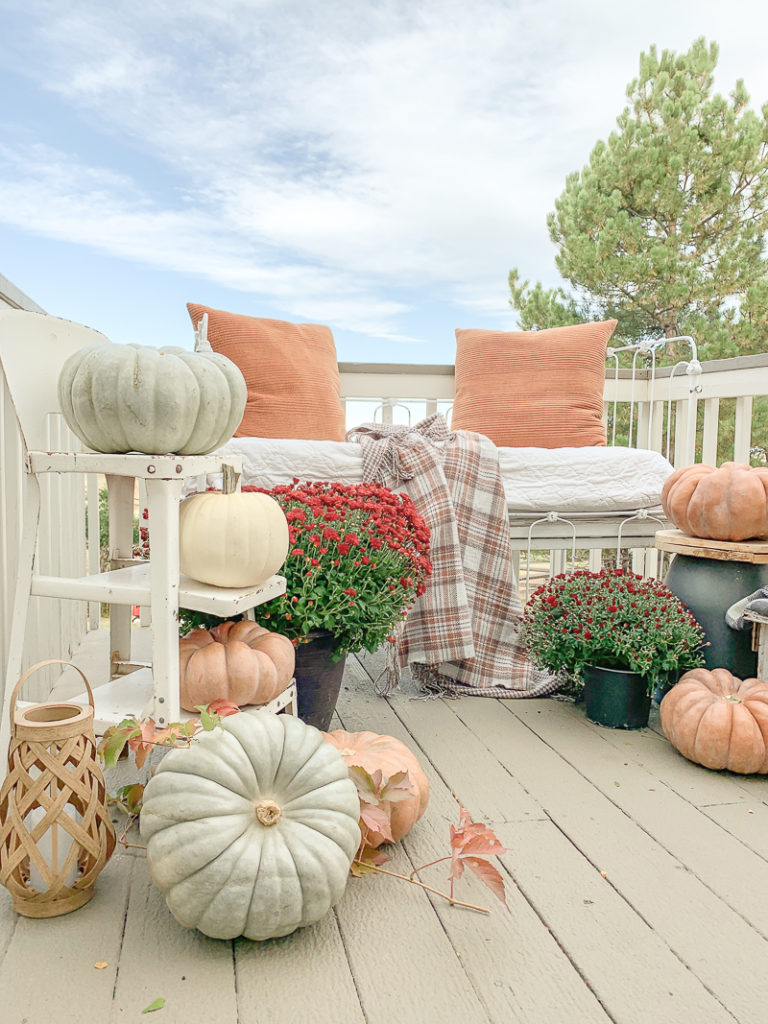 Cozy Fall Patio + 12 Fall Doormats - Sarah Joy