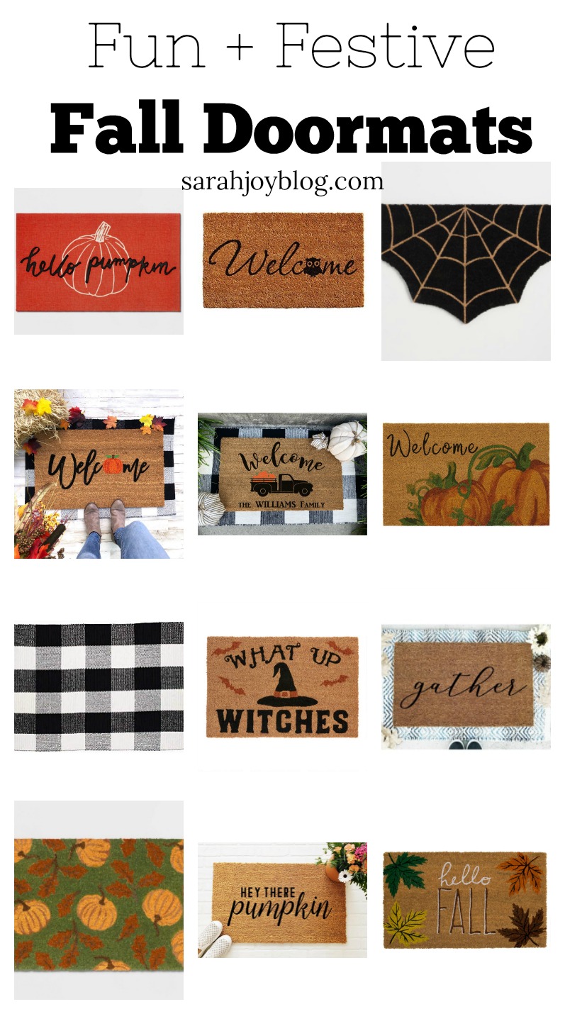 Cozy Fall Patio + 12 Fall Doormats - Sarah Joy