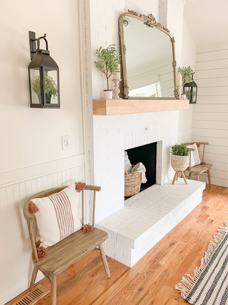 Simple and Rustic Mantel Makeover - Sarah Joy