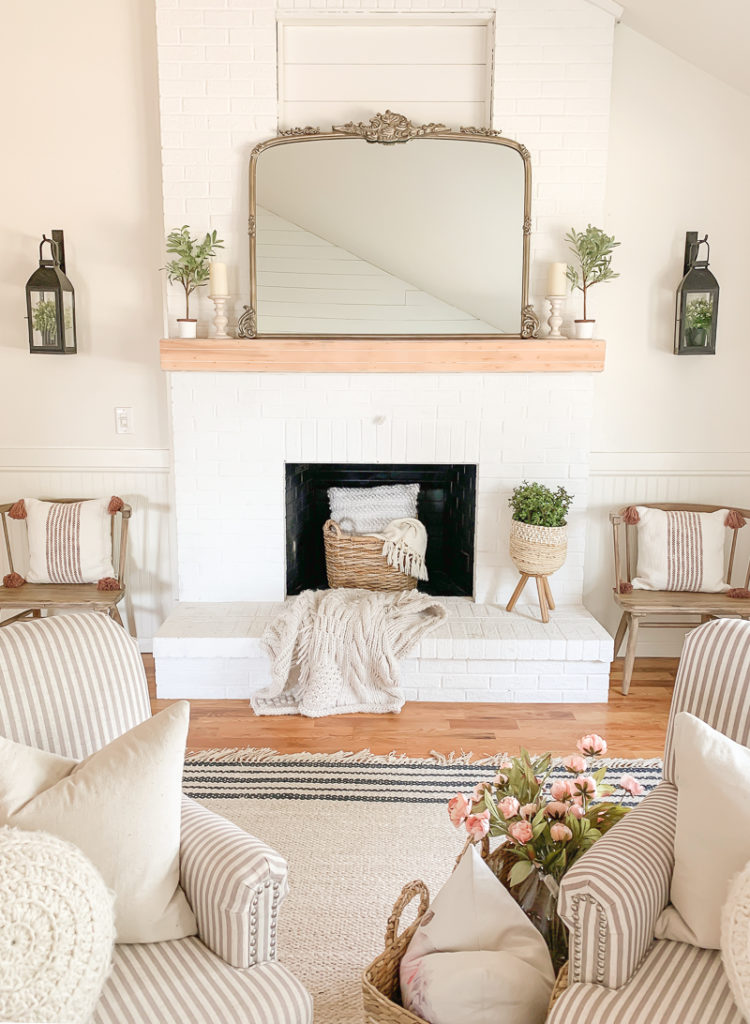Simple and Rustic Mantel Makeover - Sarah Joy