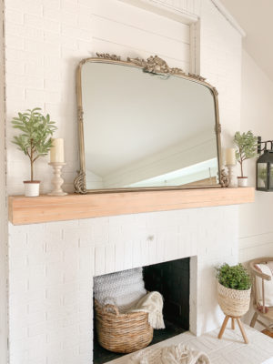 Simple and Rustic Mantel Makeover - Sarah Joy