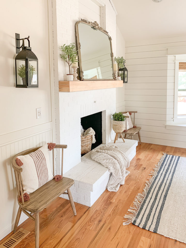 Simple and Rustic Mantel Makeover - Sarah Joy