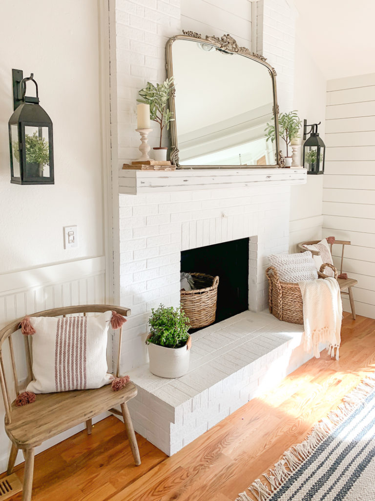 Simple and Rustic Mantel Makeover - Sarah Joy