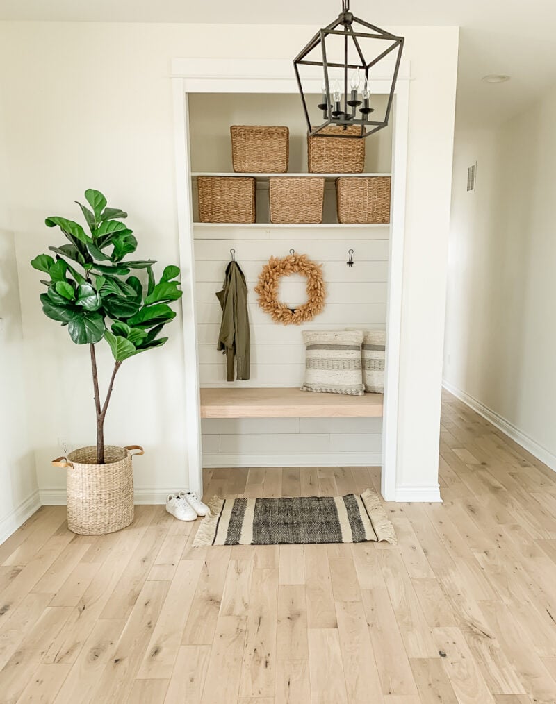 DIY Drop Zone From Empty Closet - Sarah Joy