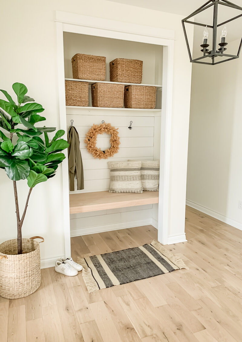 DIY Drop Zone From Empty Closet - Sarah Joy