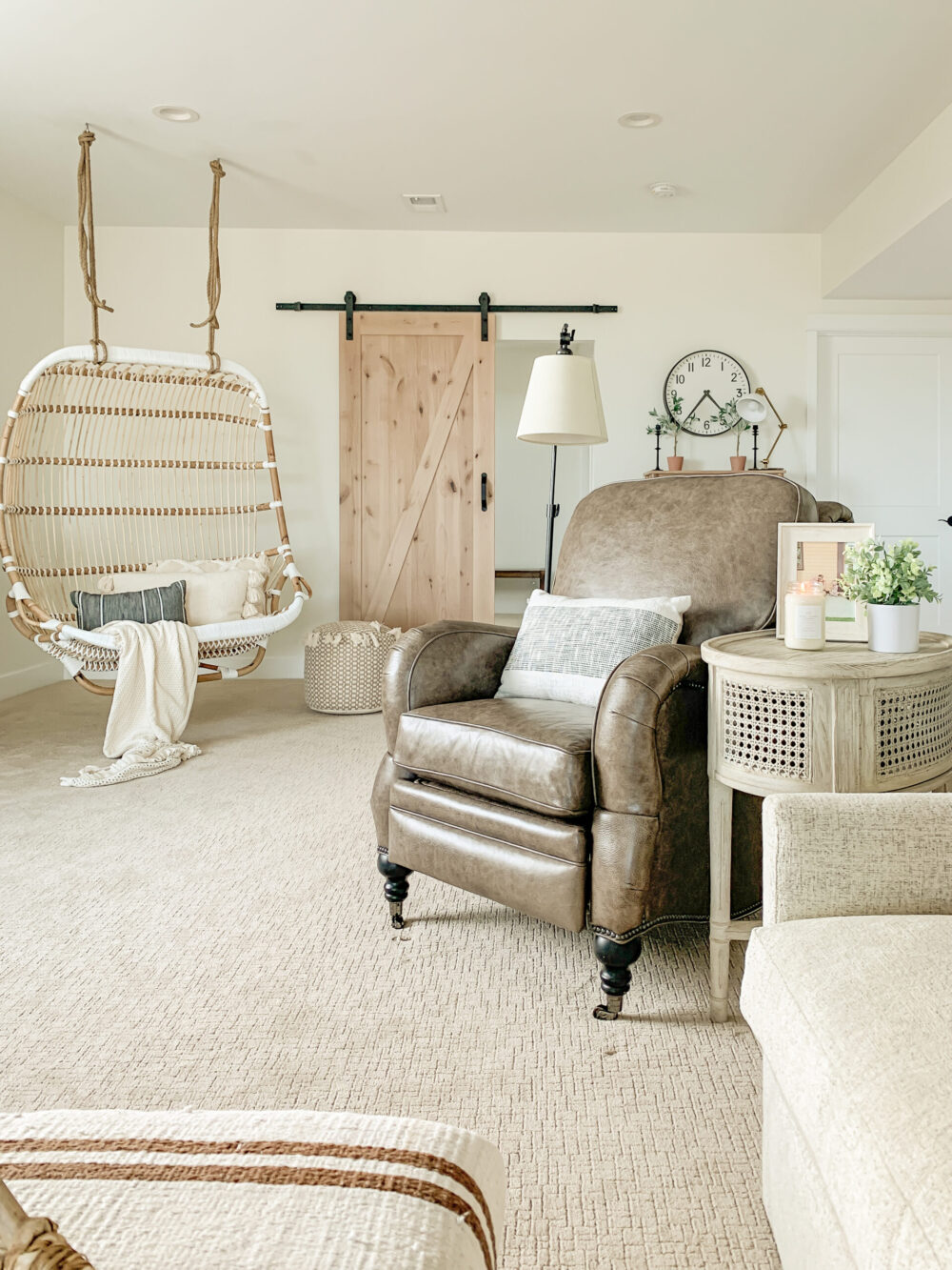 Modern Farmhouse Basement (Furniture is Here!) - Sarah Joy