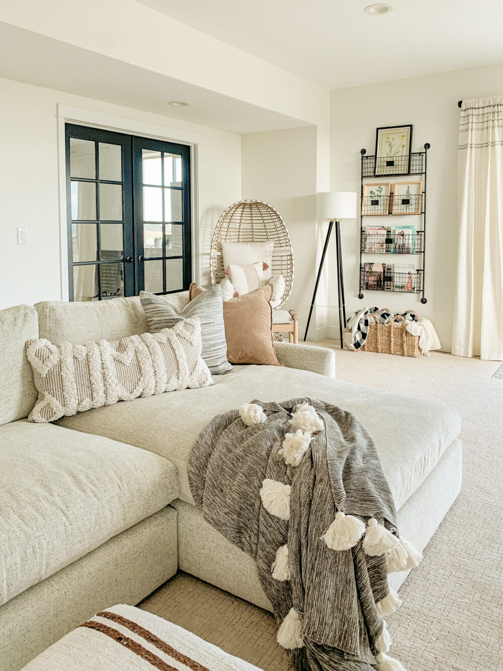 Modern Farmhouse Basement (Furniture is Here!) - Sarah Joy