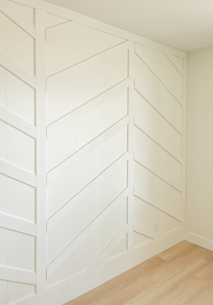 Easy DIY Herringbone Wall Tutorial - Sarah Joy