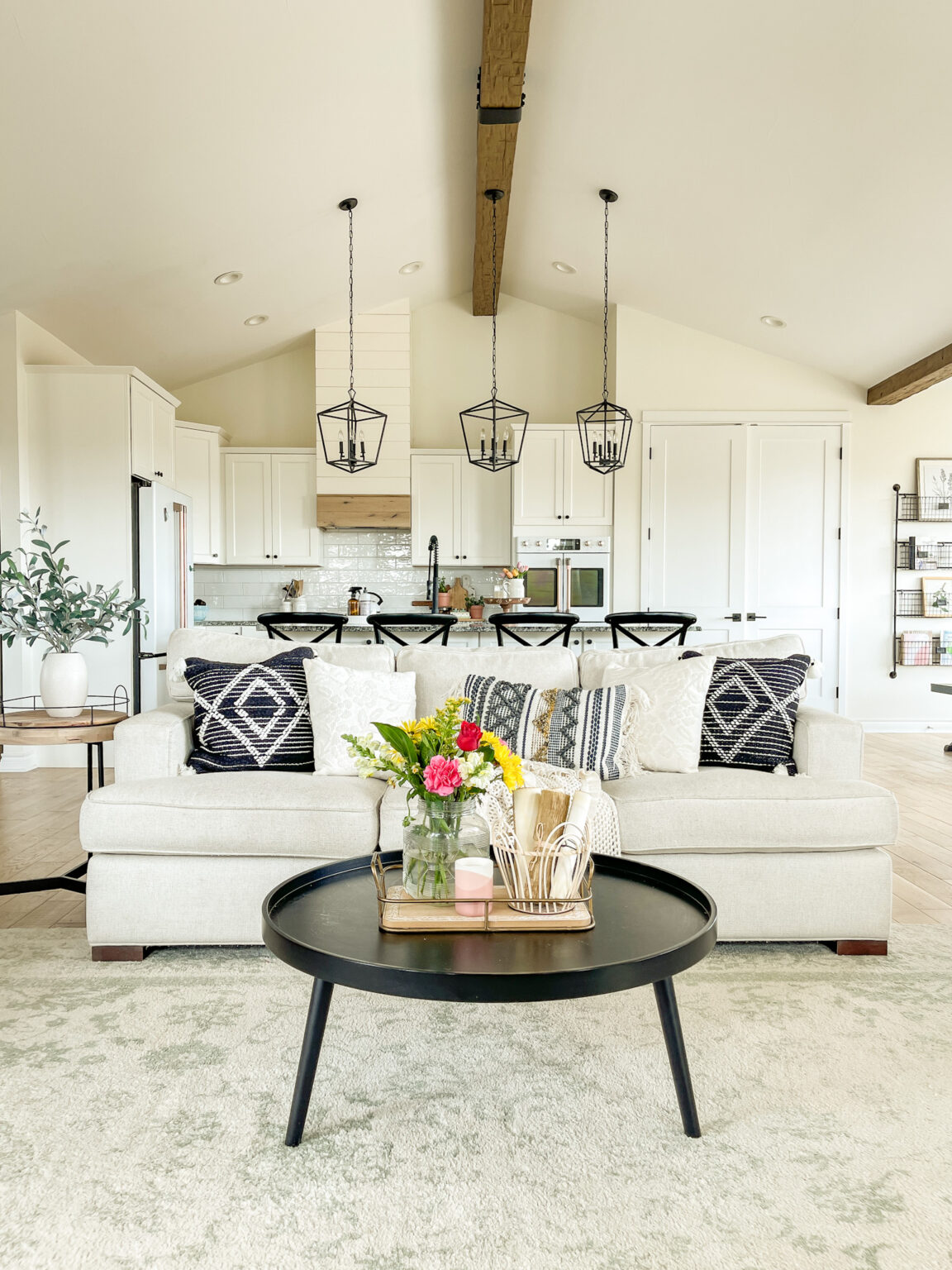 Five Ways to Style a Round Coffee Table + Affordable Options - Sarah Joy