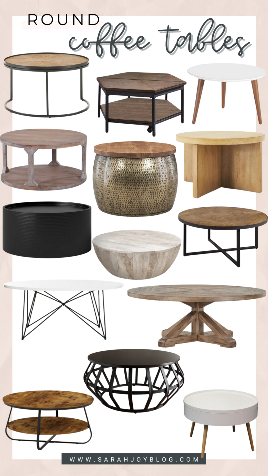 Five Ways to Style a Round Coffee Table + Affordable Options - Sarah Joy