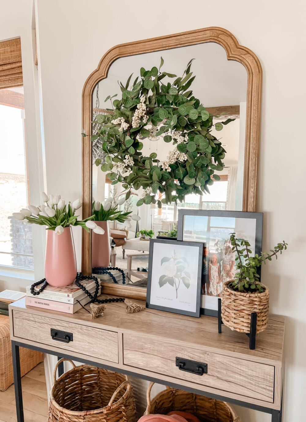 Spring Entryway with Amazon Decor - Sarah Joy
